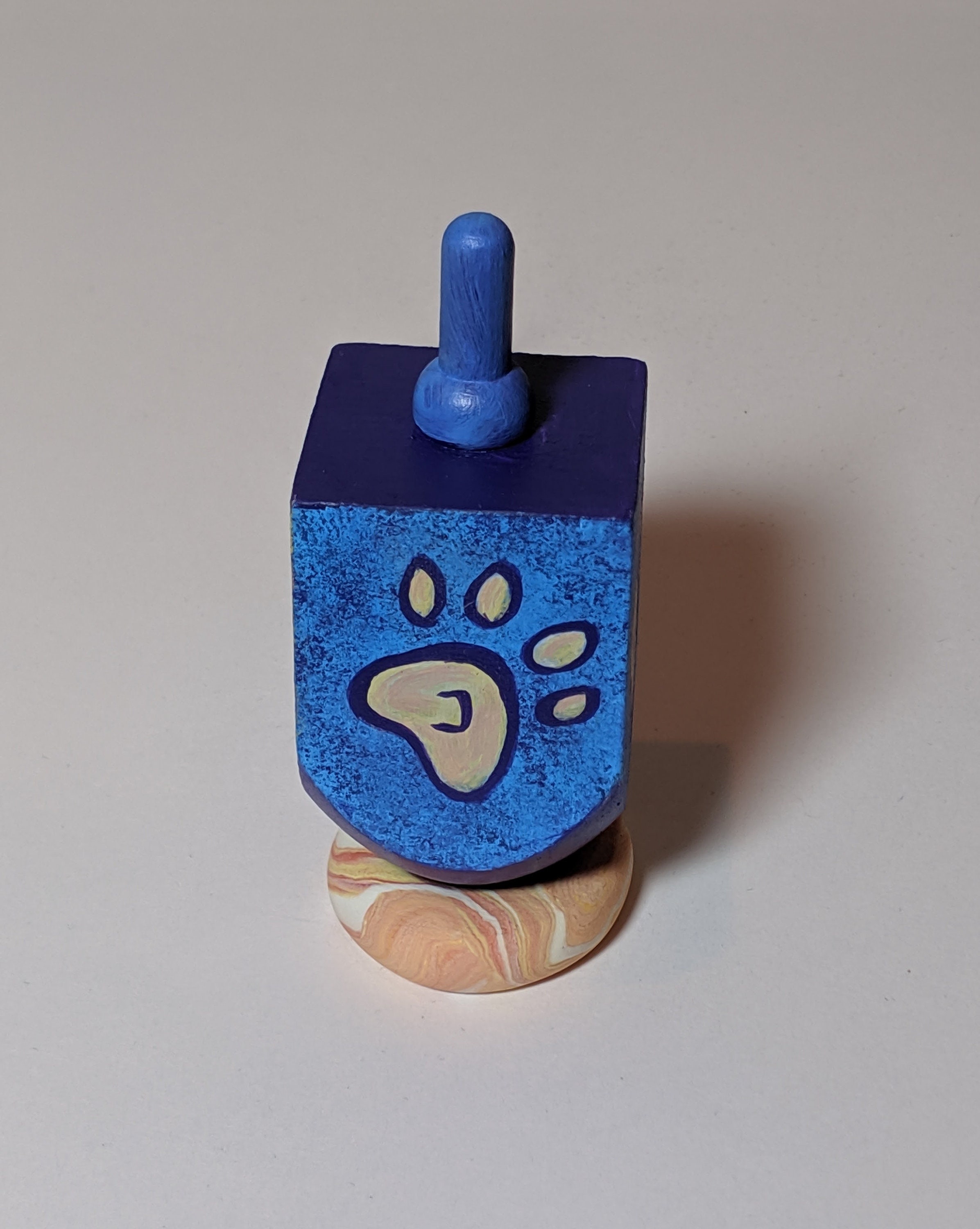 Custom Dog Dreidel with stand Dog paw dreidel Hand Painted | Etsy
