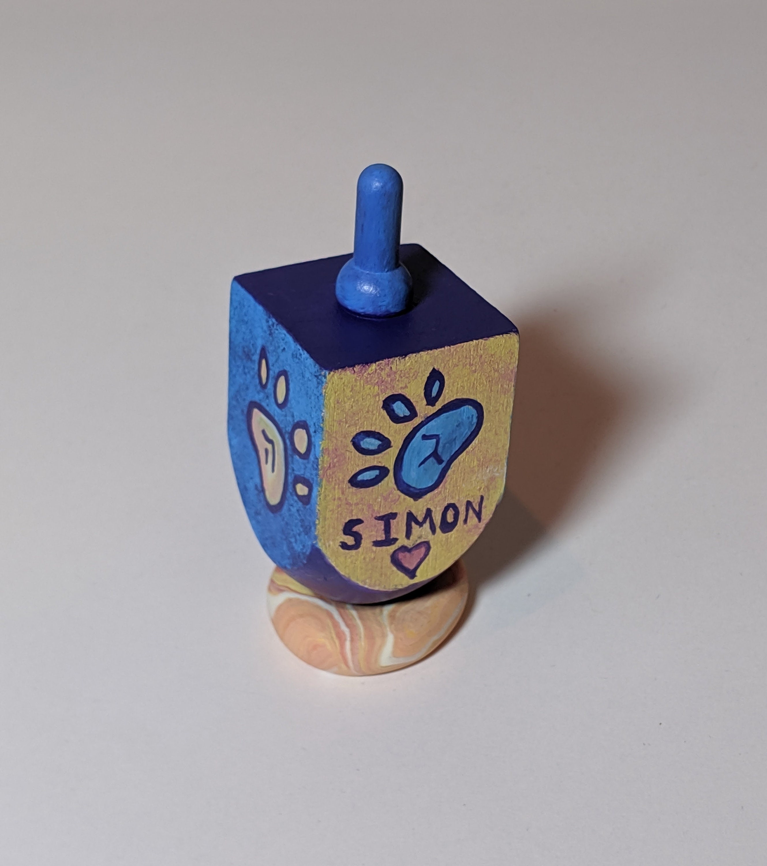 Custom Dog Dreidel With Stand: Hanukkah Gift - Etsy
