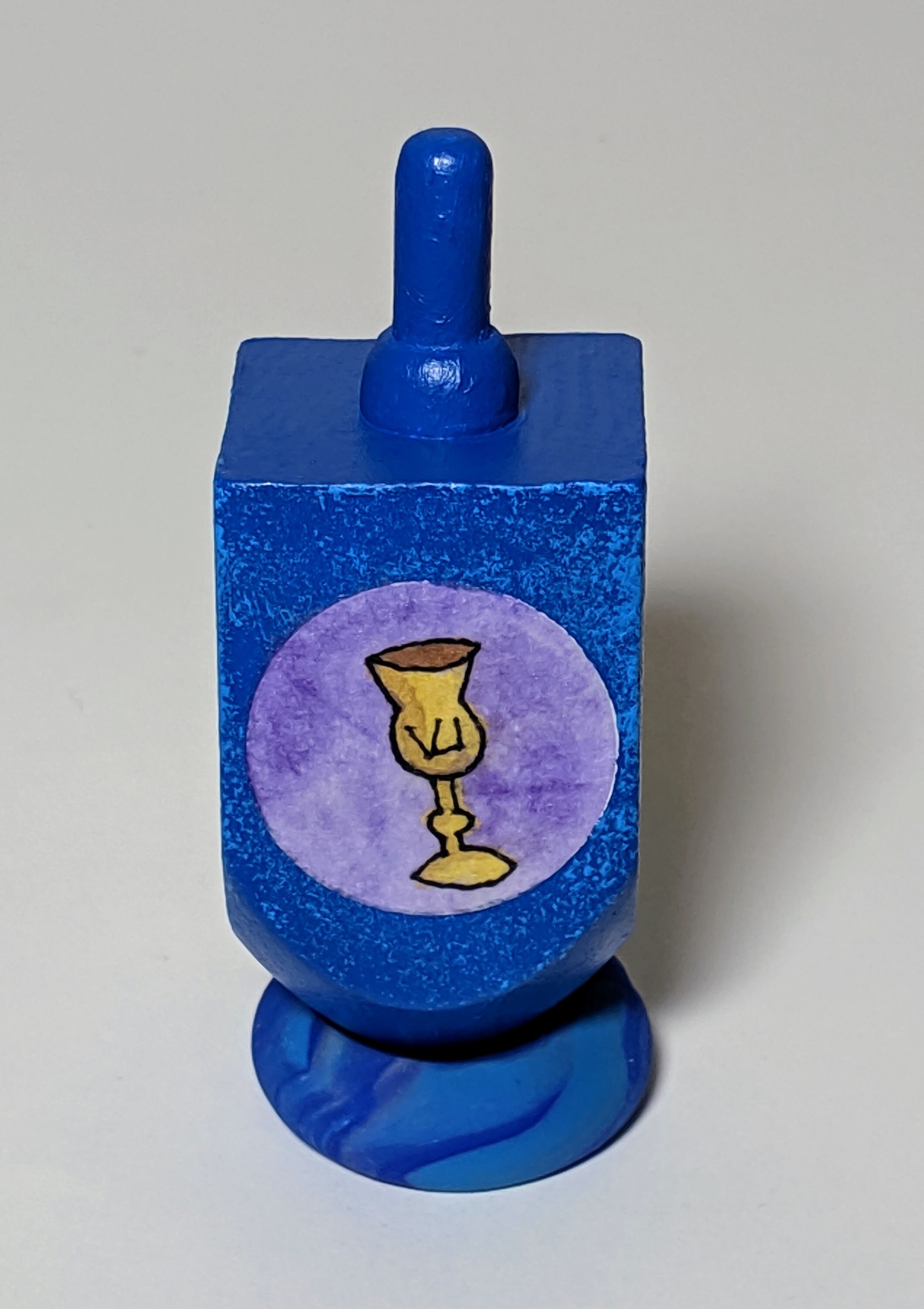 Hand-painted Wooden Jewish Symbols Dreidel With Stand: Hanukkah Gift - Etsy