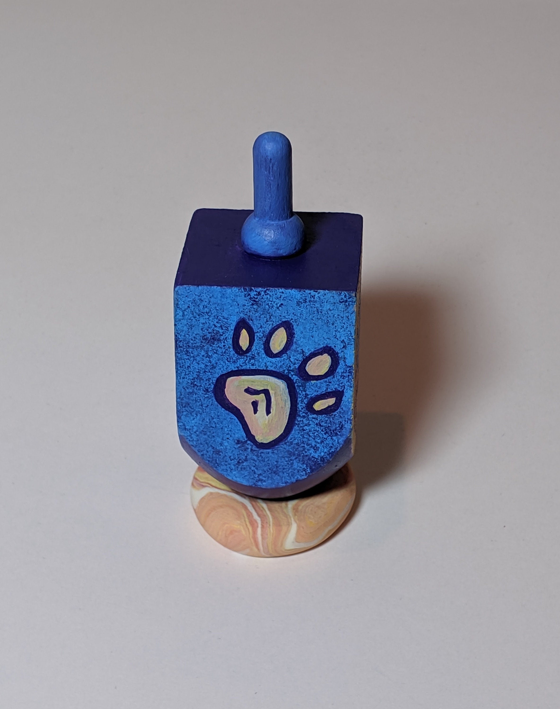 Custom Dog Dreidel with stand Dog paw dreidel Hand Painted | Etsy