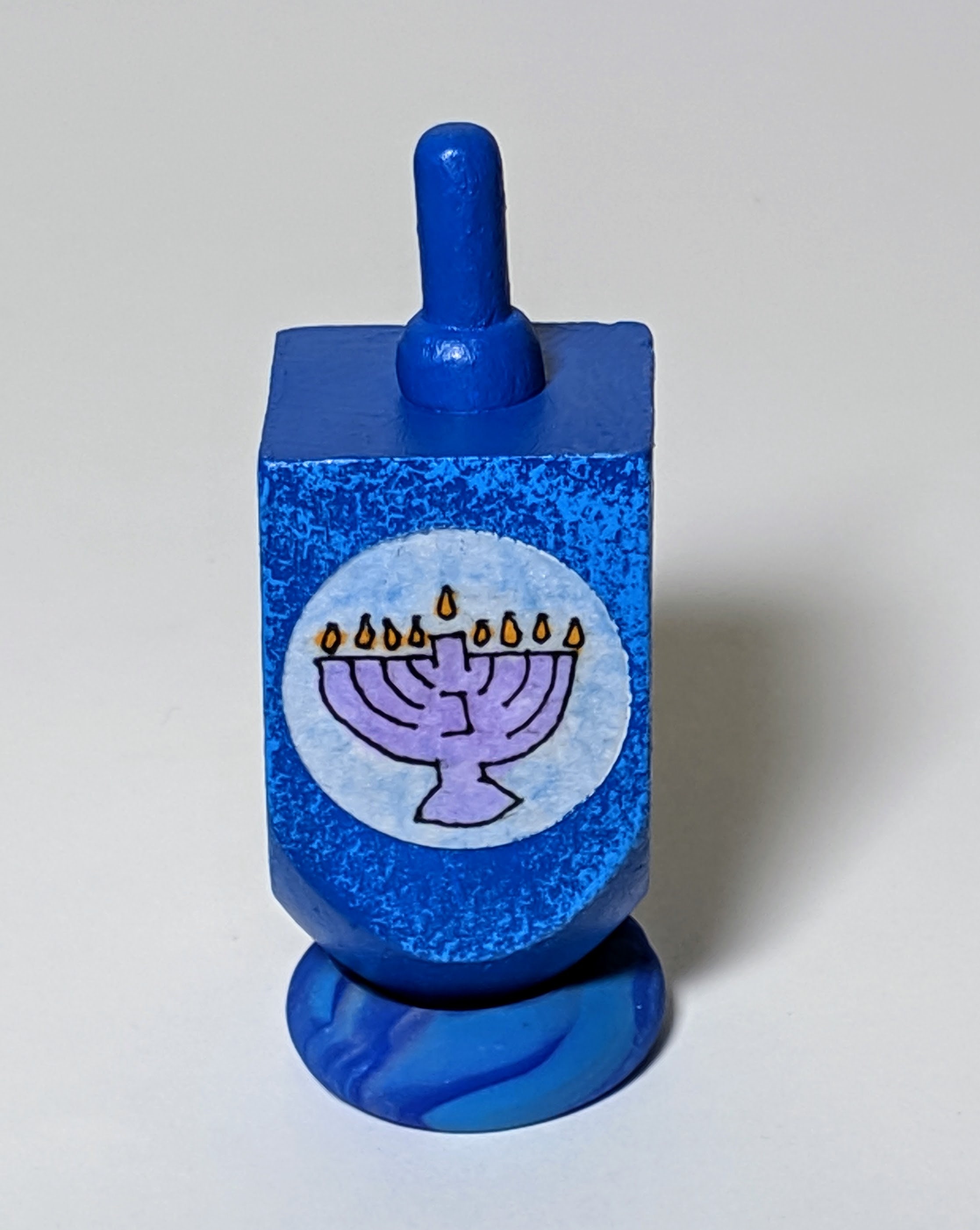 Hand-painted Wooden Jewish Symbols Dreidel With Stand: Hanukkah Gift - Etsy