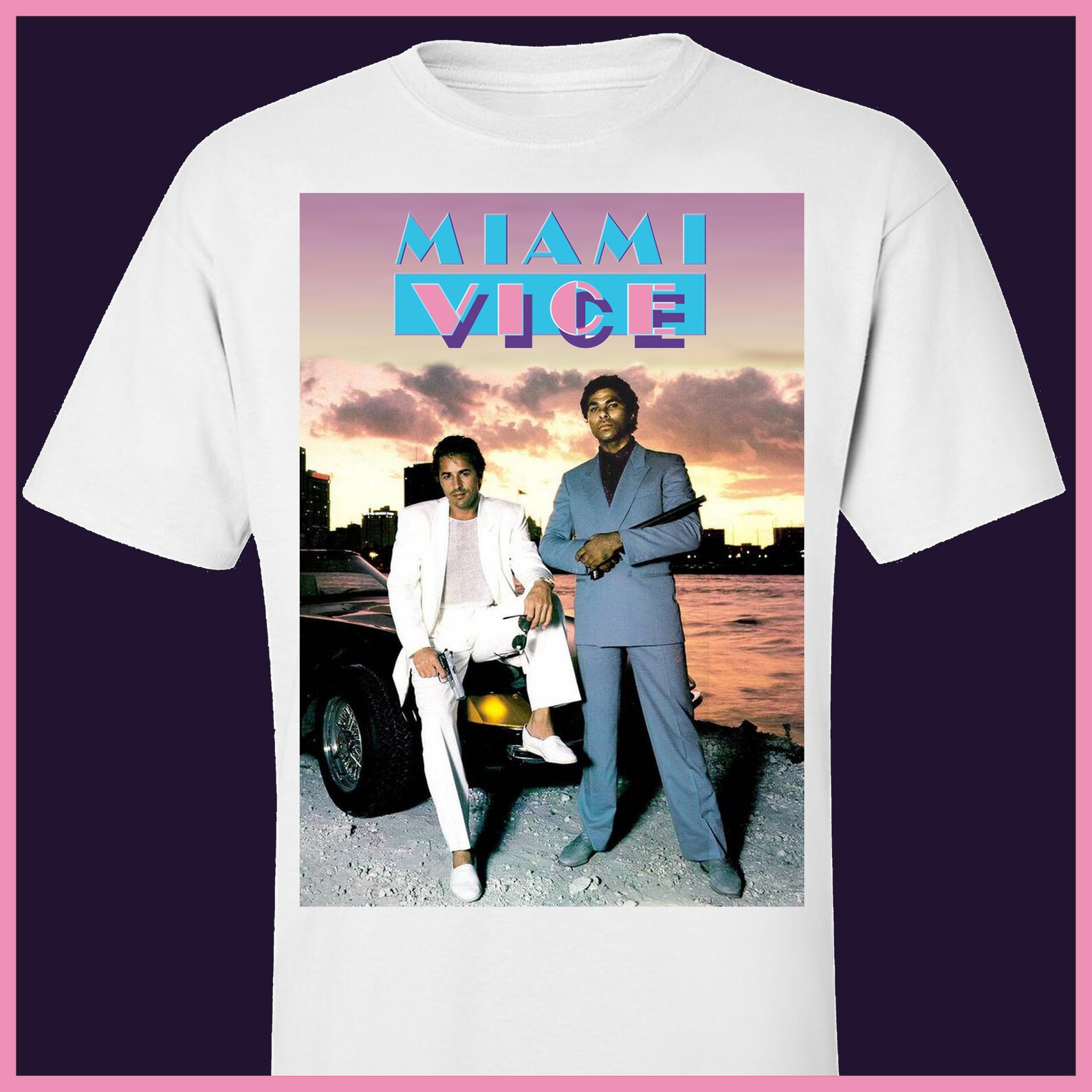 Miami Vice T-Shirt. Émission de télévision des années 1980 | Etsy