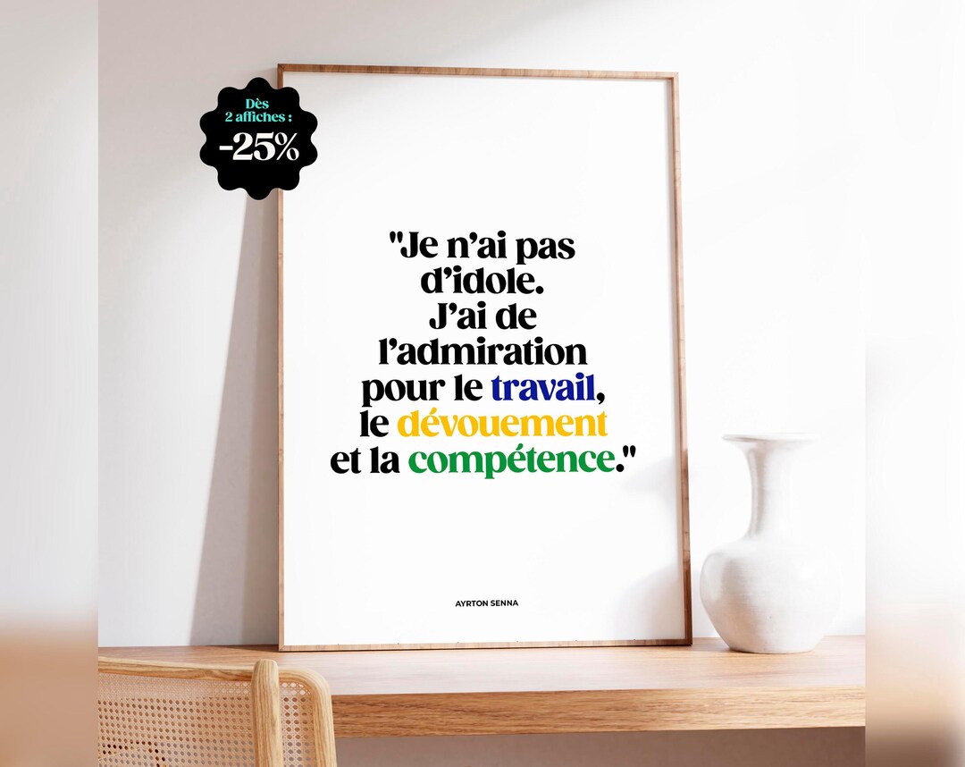 Ayrton Senna Quote Poster, F1 Driver, Decoration, Formula 1 Fan Gift ...