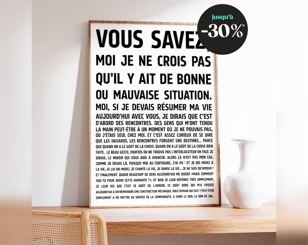 Affiche Astérix, Vous savez il n'y a pas de bonnes ou mauvaises ...