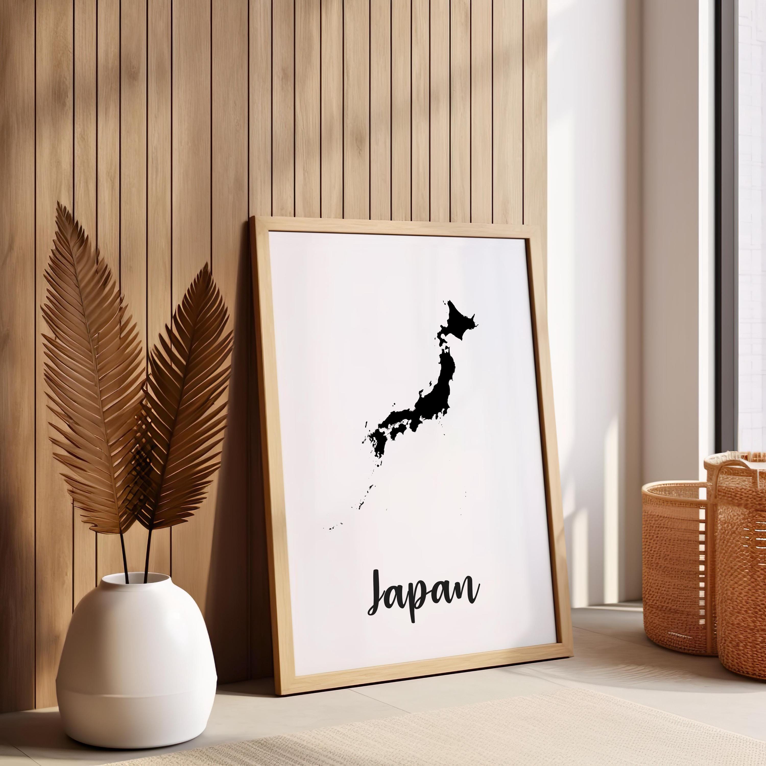 Map of Japan Poster – Minimalist Illustration for Elegant Wall ...