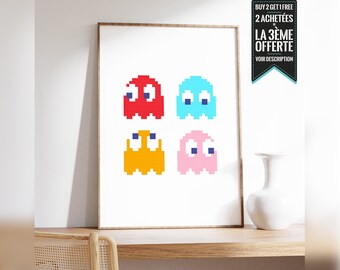 Póster de Pac-Man / Póster del juego / Póster de juegos / Impresiones ...