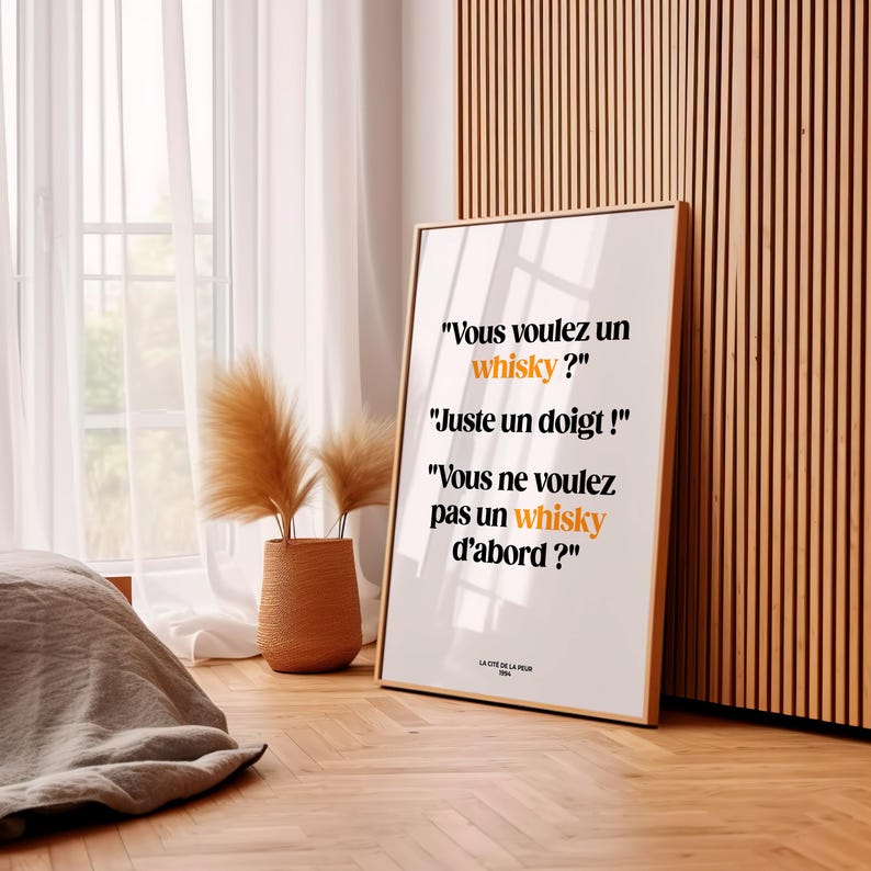 La Cité De La Peur Poster "would You Like a Whisky?" - Iconic Line From ...