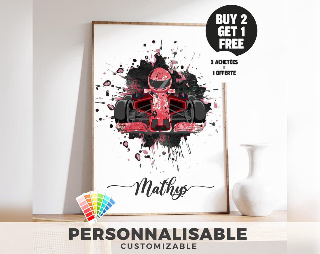FORMULA 1 Driver Poster to CUSTOMIZE - Etsy