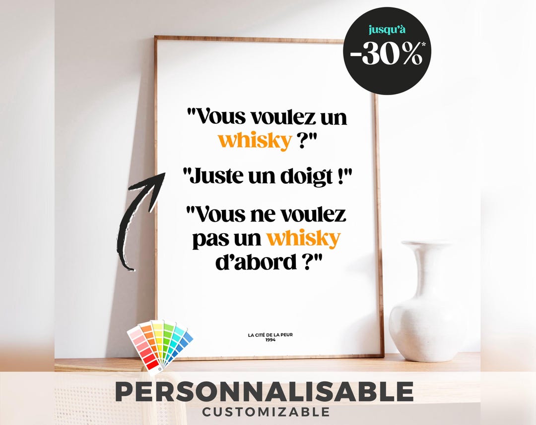 La Cité De La Peur Poster "would You Like a Whisky?" - Iconic Line From ...