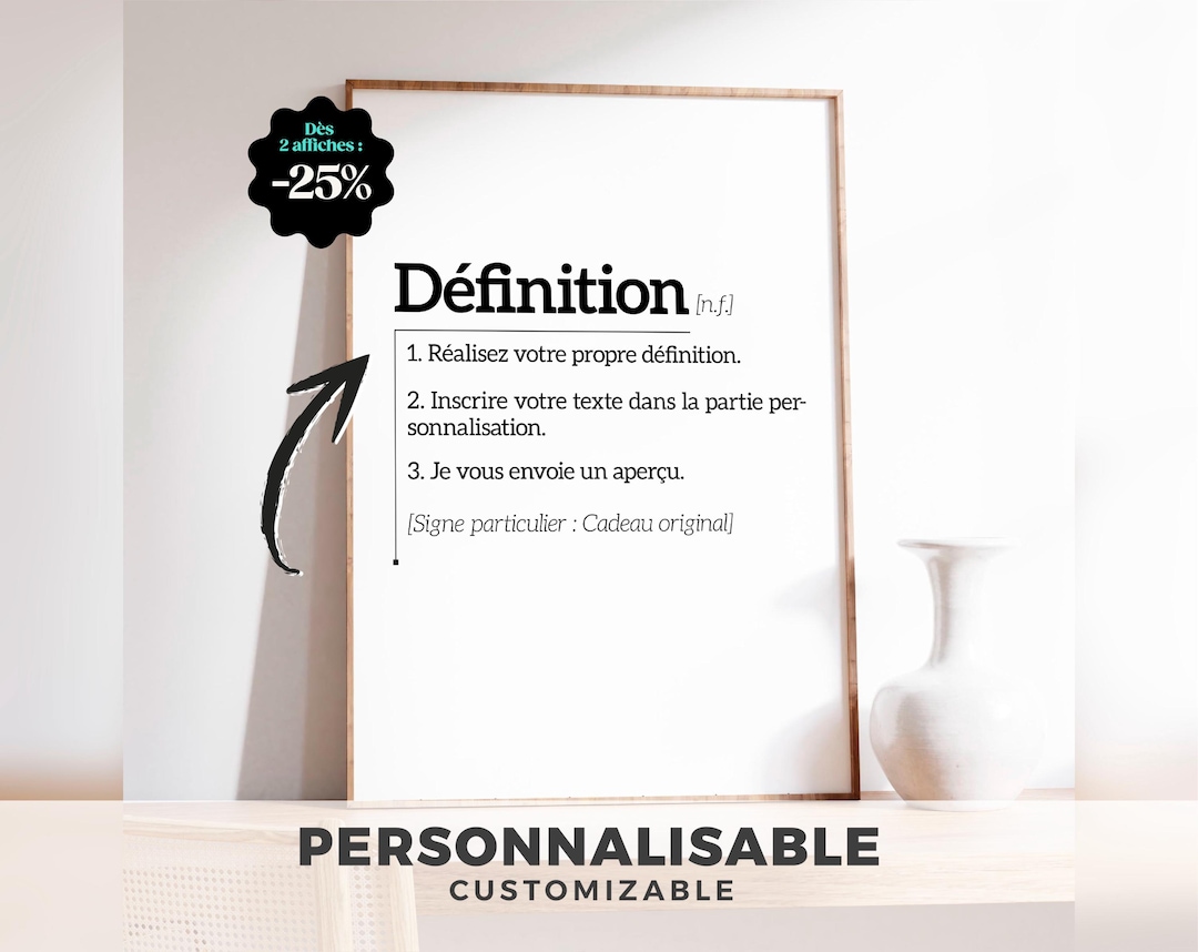 Custom Definition Poster - Create Your Own Text for a Unique Poster - Etsy