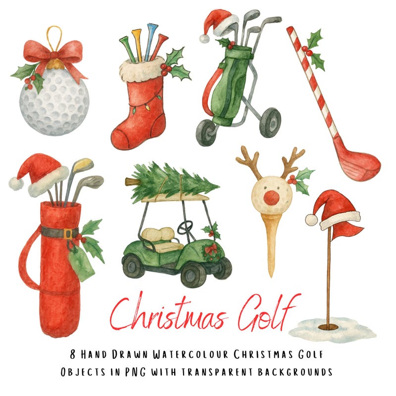 Santa Golfer Image - Etsy