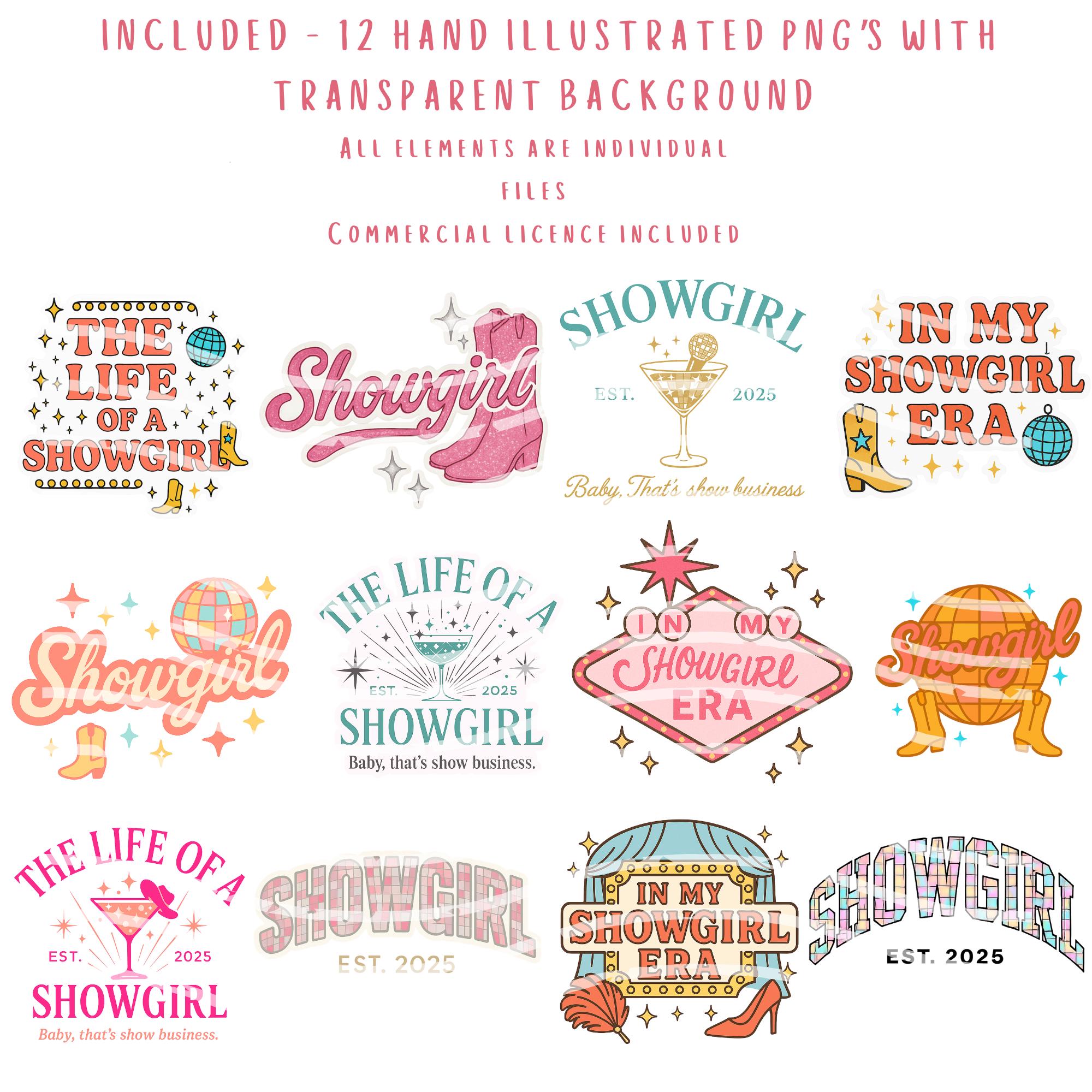 Showgirl Era Clip Art Bundle | 12 Pngs, Life of A Showgirl, Vintage ...