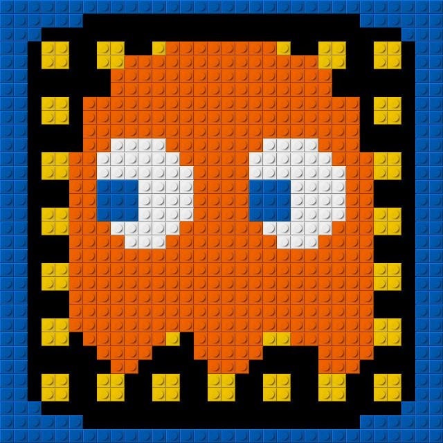PACMAN Mosaic 1 plate 10x10 In bricks. - Etsy Schweiz