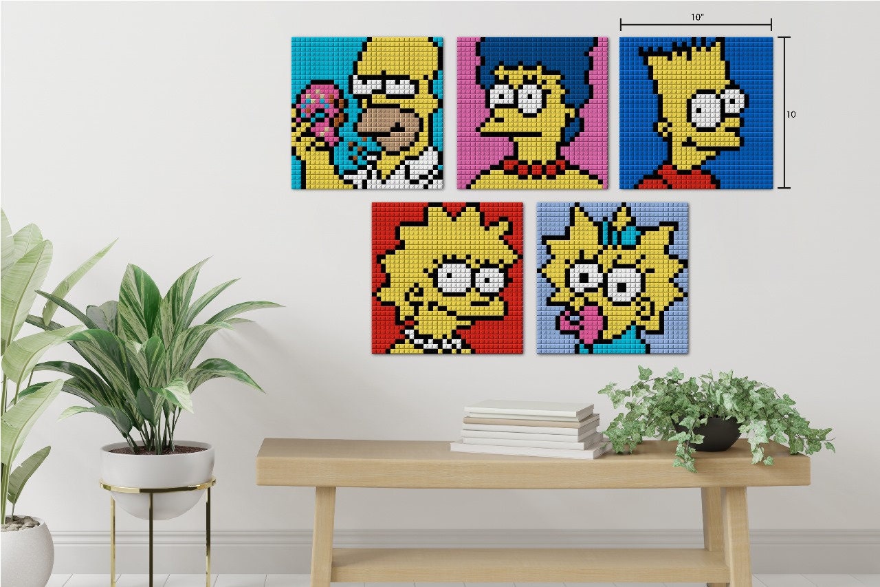 DIY BRICK KIT the Simpson for Kids Andadults - Etsy