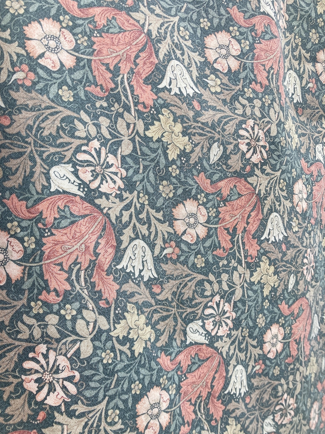 Vintage William Morris "poppies" Pattern Printed Cotton Tablecloths - Etsy