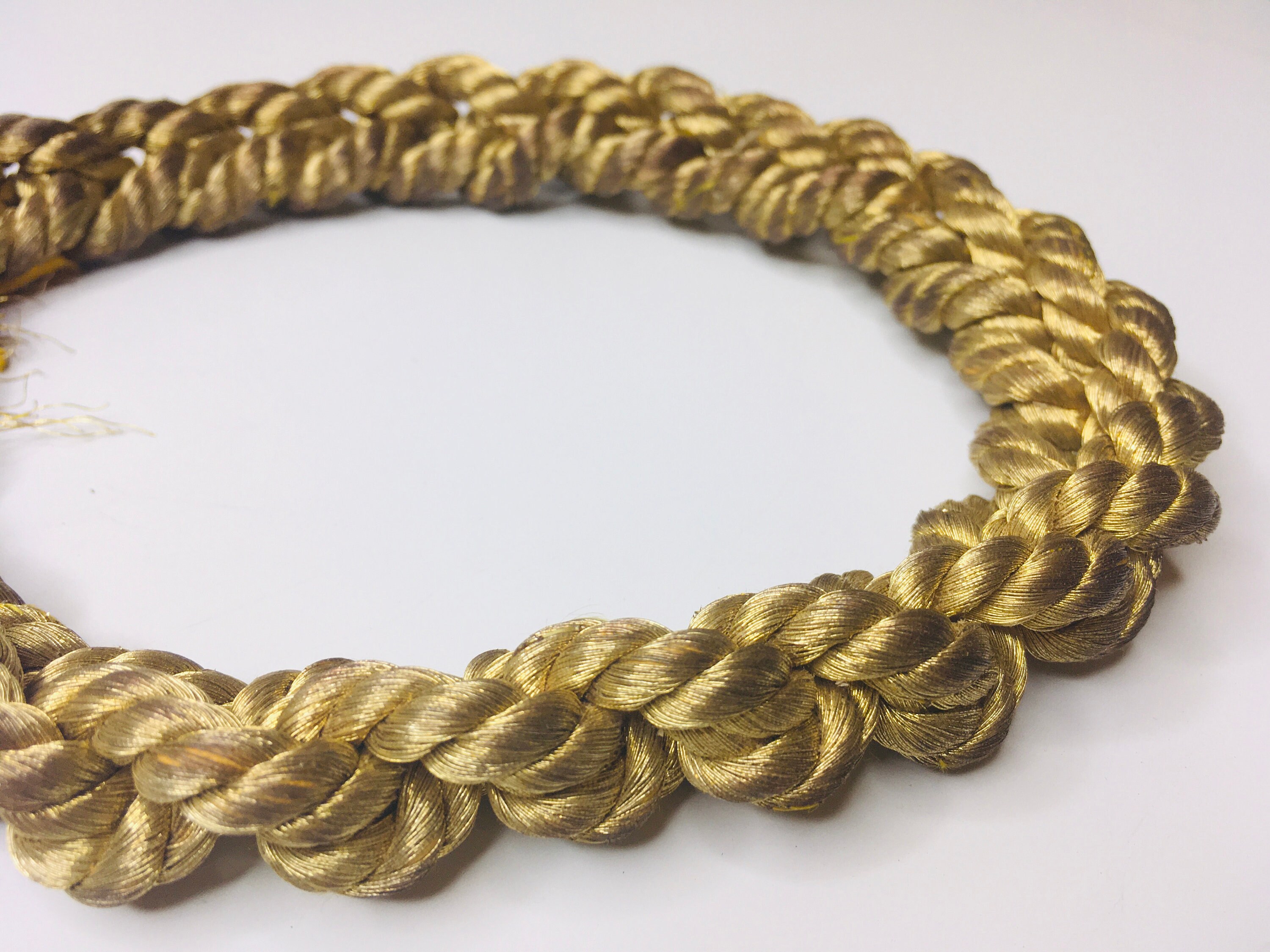 Victorian Antique Metallic Bullion Gold Braid Woven Rope. PRICE for ...
