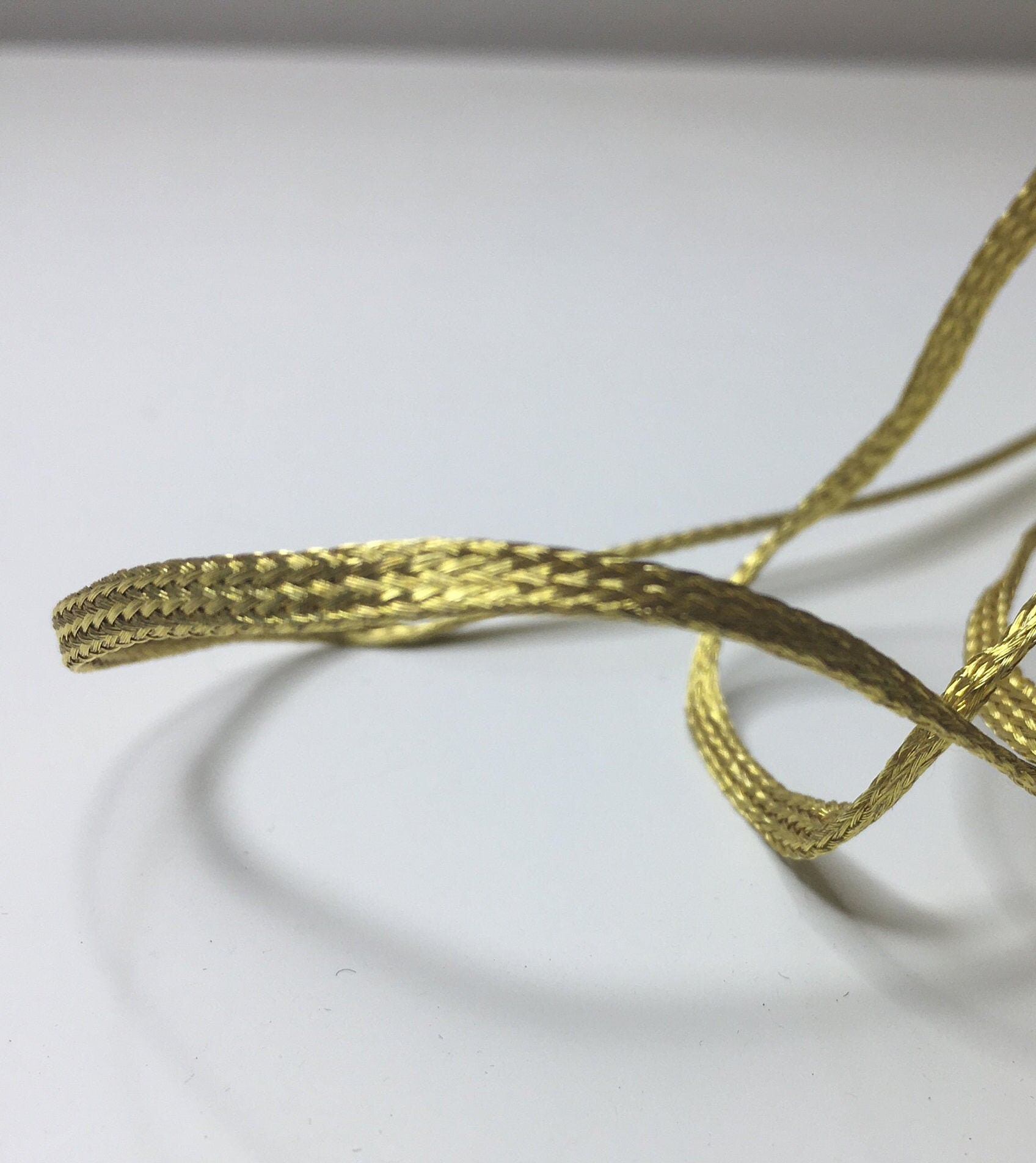 Metallic Gold Bullion Woven Braid Trim Ribbon. PRICE per Foot - Etsy