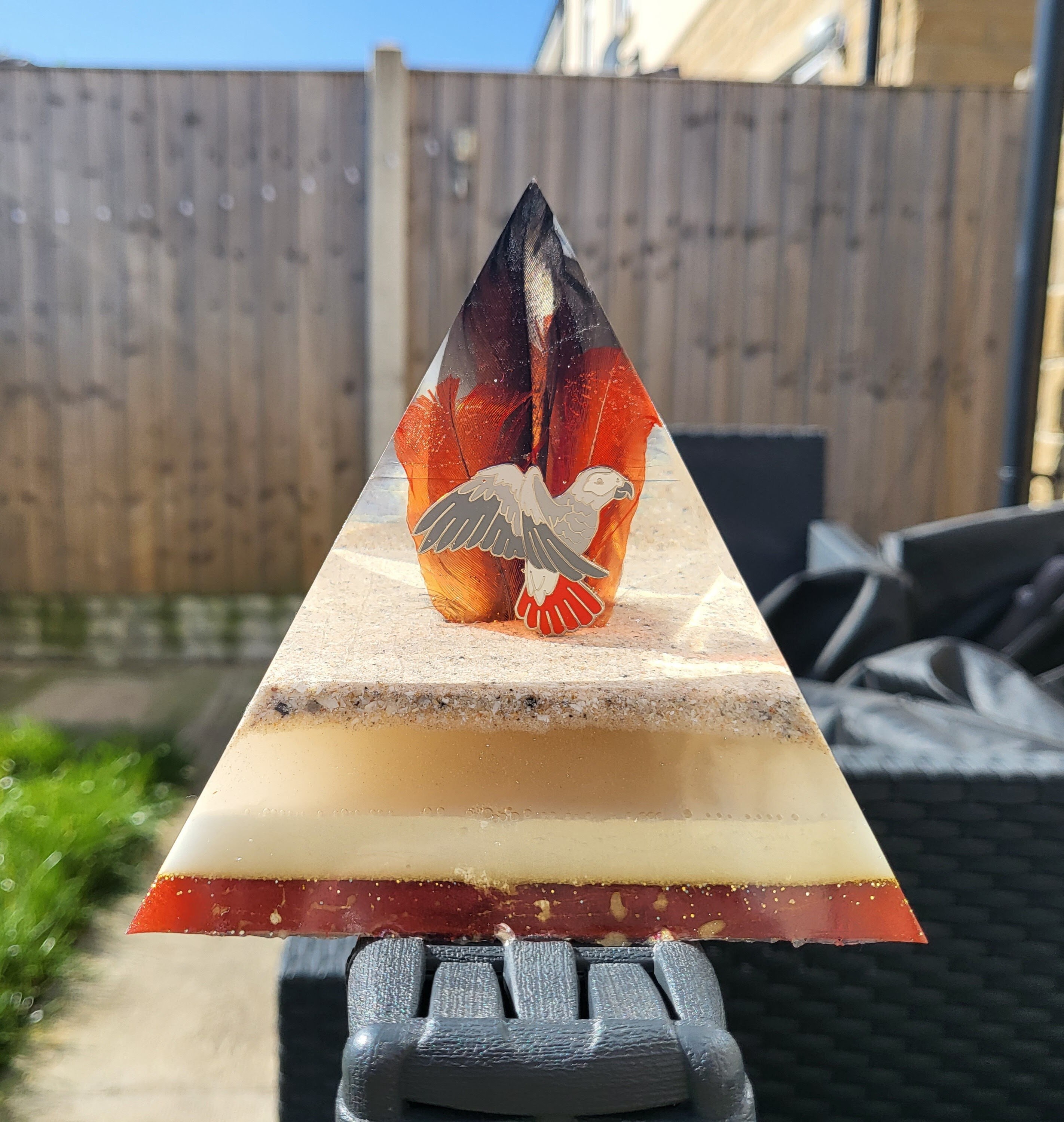 Handmade 10cm Custom Resin Pyramid With Ashes. LED Lights - Etsy