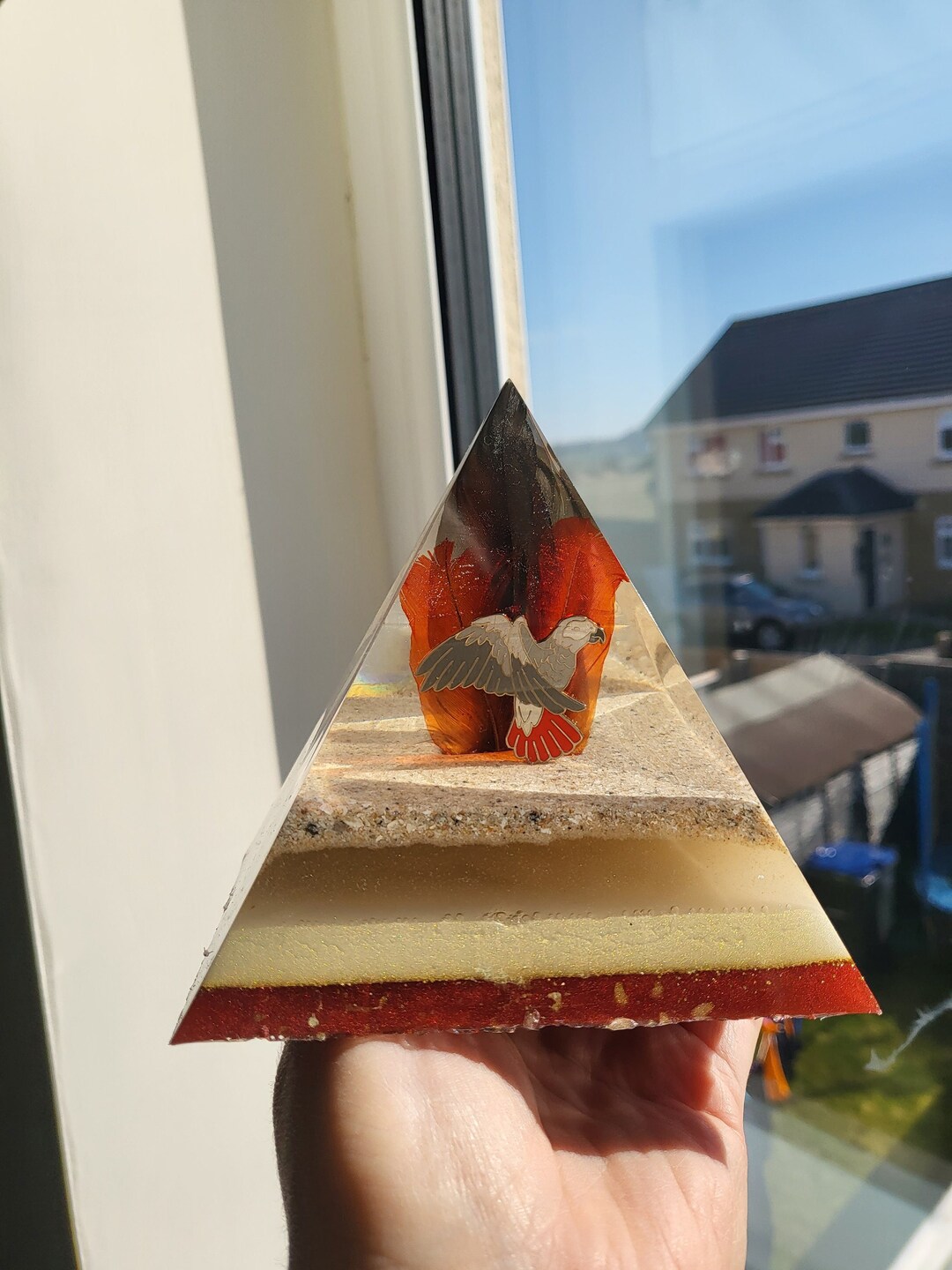 Custom Resin Pyramid: Memorial Keepsake With Ashes & LED Option - Etsy