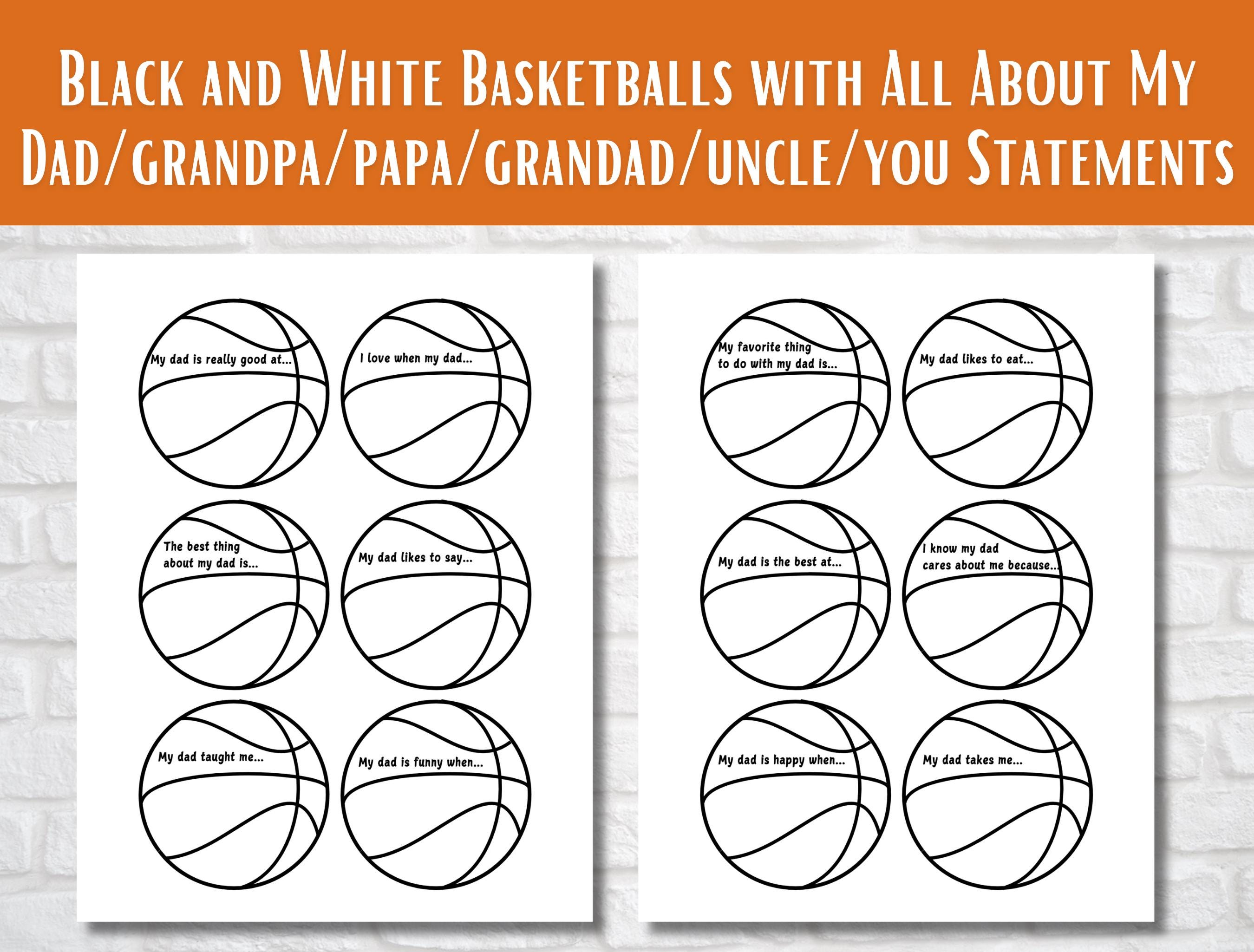 Fathers Day Craft for Kids, All About My Dad Basketball Craft ...