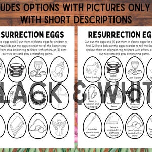 Resurrection Eggs, Easter Story Printable, Sunday School Bible Craft ...