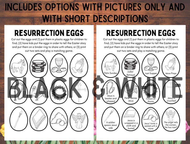 Resurrection Eggs, Easter Story Printable, Sunday School Bible Craft ...
