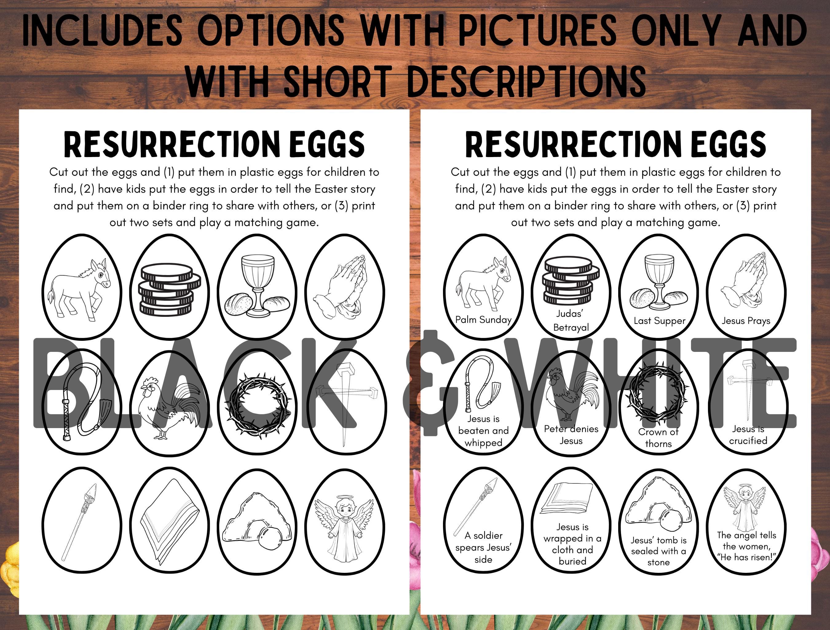 Resurrection Eggs, Easter Story Printable, Sunday School Bible Craft ...