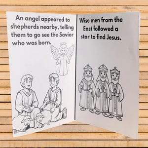 Birth of Jesus Christmas Story Nativity Coloring Book Craft, Advent ...