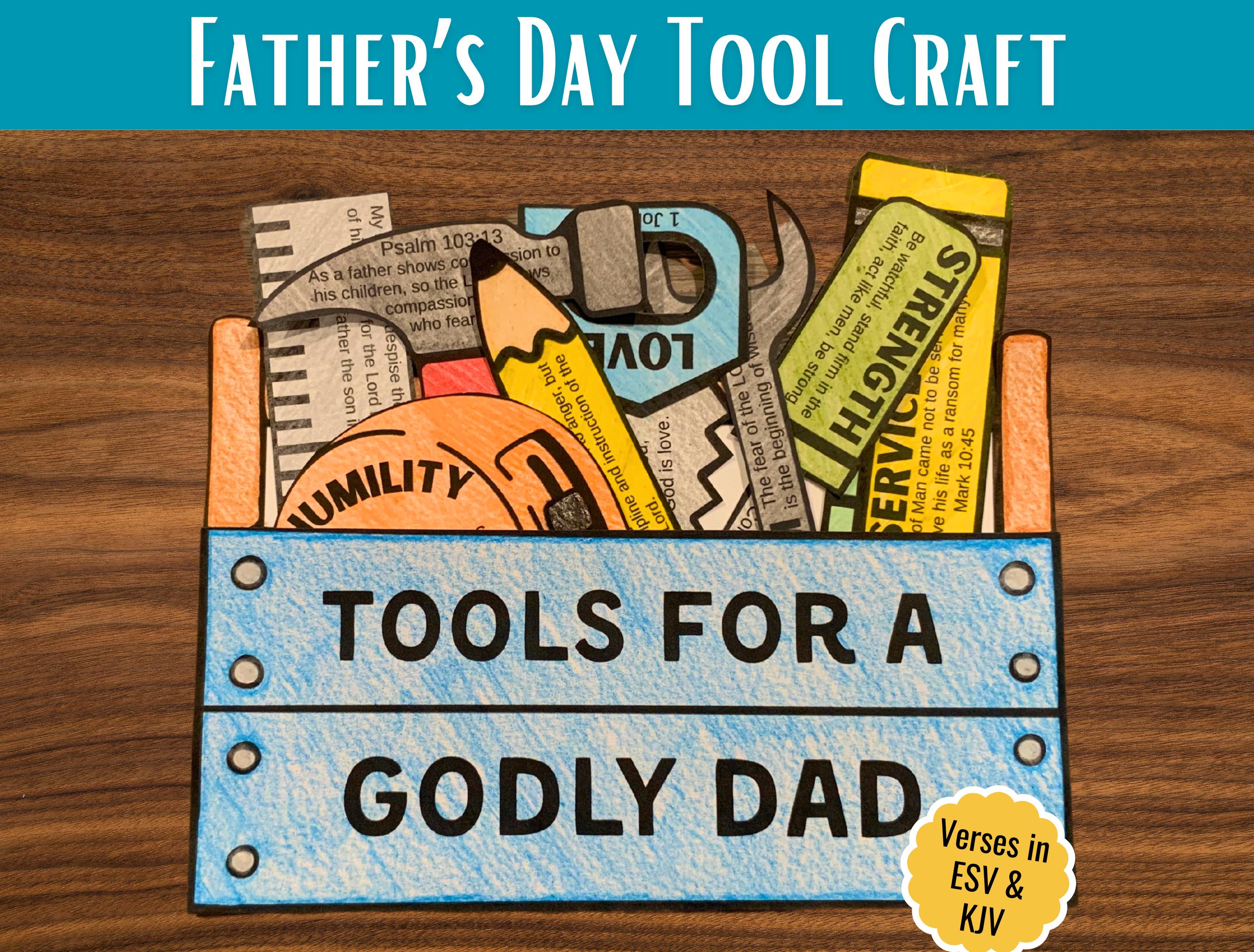 Father's Day Tool Box Craft for Dad, Sunday School Bible Printable ...