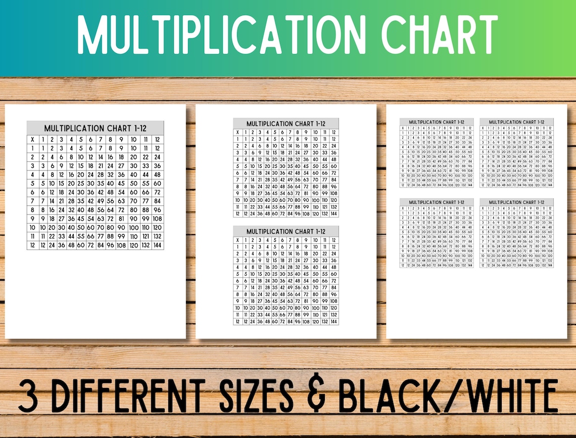Multiplication Square, Printable Multiplication Chart, Times Tables 1 ...