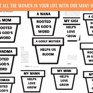 Mother's Day Craft, Sunday School Mothers Day Bible Craft, Godly Mom ...