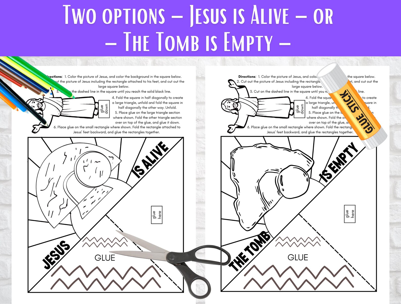 Easter Empty Tomb Craft, 3D Paper Craft Printable Decoration, Sunday ...