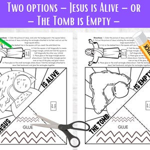 Easter Empty Tomb Craft, 3D Paper Craft Printable Decoration, Sunday ...