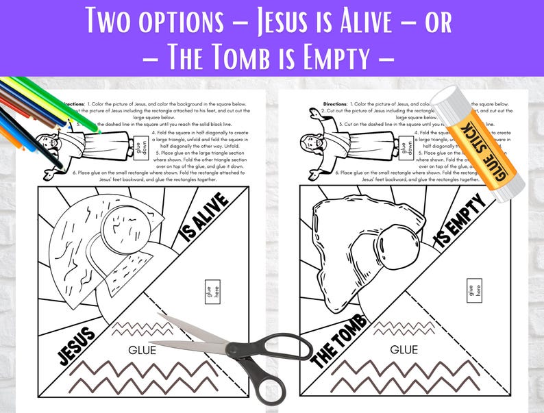 Easter Empty Tomb Craft, 3D Paper Craft Printable Decoration, Sunday ...