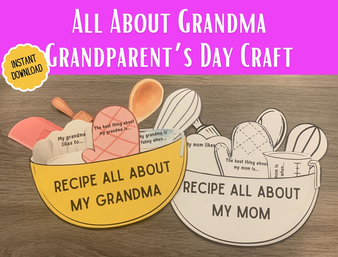 Grandparents Day Craft, Printable Coloring Preschool Grandparents Day ...