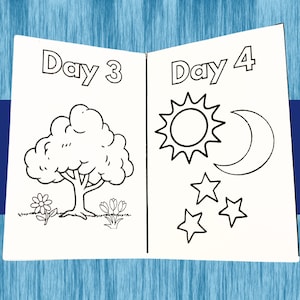 7 Days of Creation Mini Book Bible Craft | Sunday School Lesson for ...