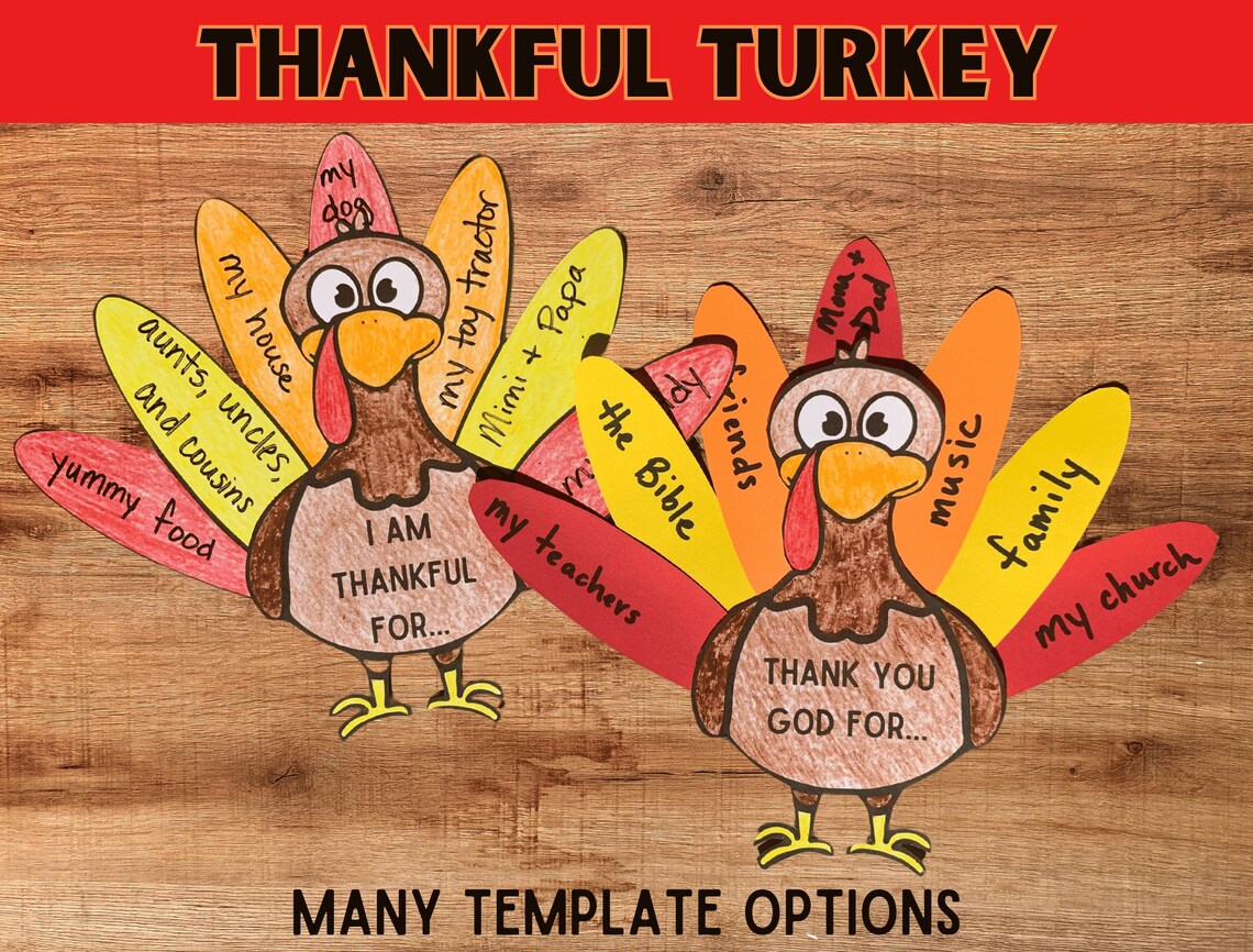 Thankful Turkey Bible Craft, Christian Thanksgiving Activity for Kids ...