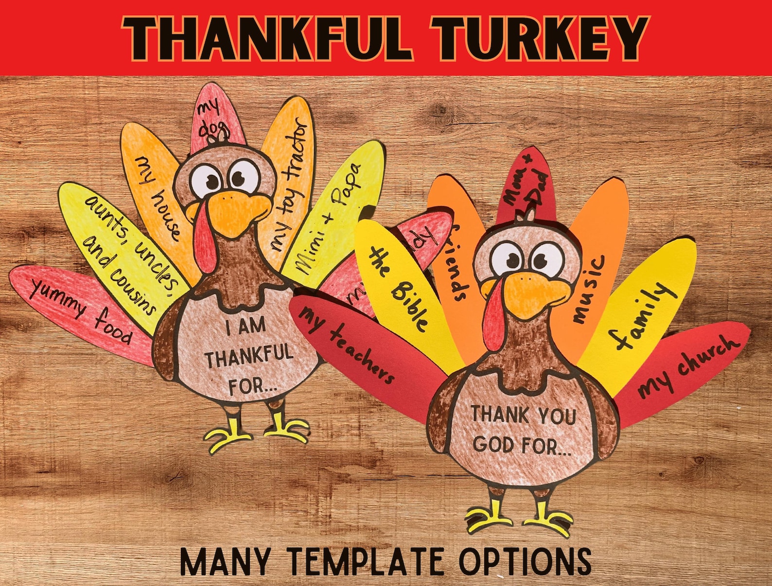 Thankful Turkey Bible Craft, Christian Thanksgiving Activity for Kids ...