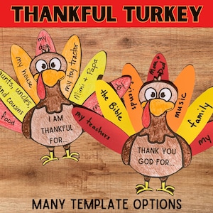 Thankful Turkey Bible Craft, Christian Thanksgiving Activity for Kids ...
