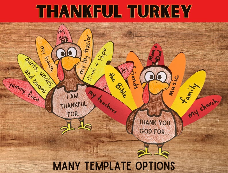 Thankful Turkey Bible Craft, Christian Thanksgiving Activity for Kids ...