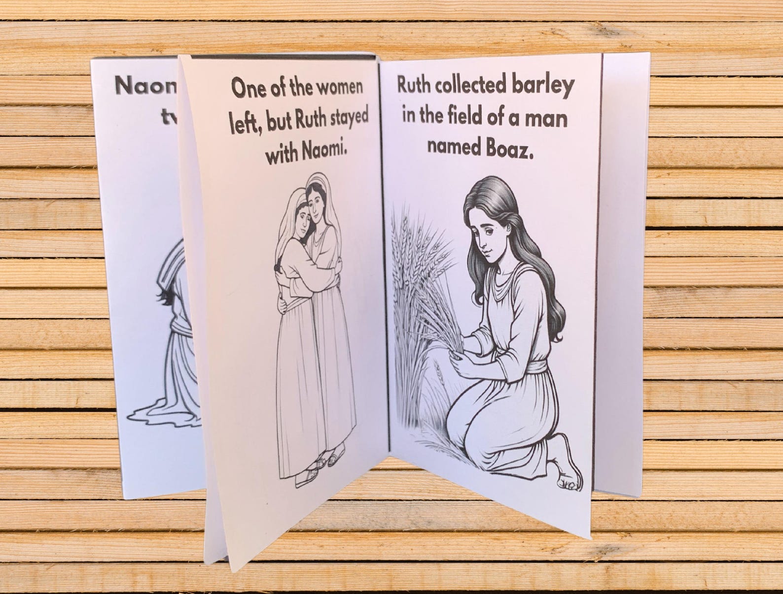 Ruth and Naomi Bible Craft, Ruth and Boaz Sunday School Lesson Activity ...