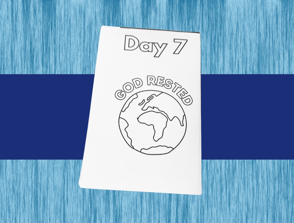 7 Days of Creation Mini Book Bible Craft Sunday School Lesson for Kids ...