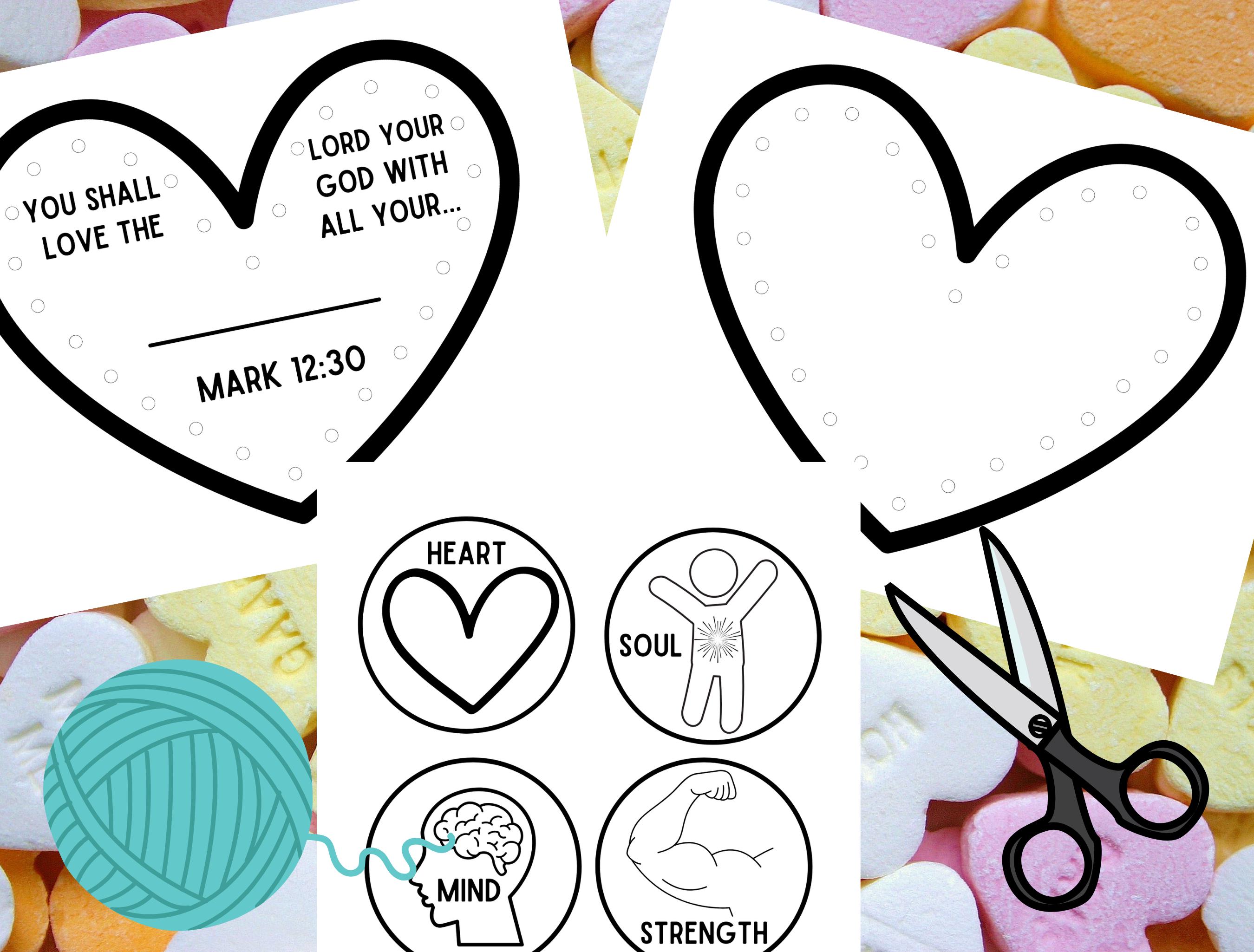 Christian Valentine’s Day Bible Craft, Love the Lord Sunday School ...