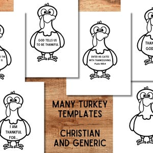Thankful Turkey Bible Craft, Christian Thanksgiving Activity for Kids ...