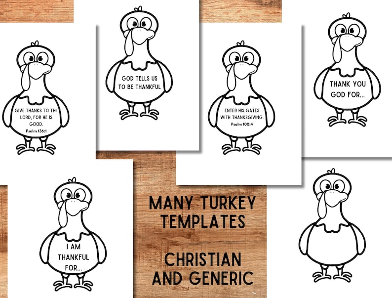 Thankful Turkey Bible Craft, Christian Thanksgiving Activity for Kids ...