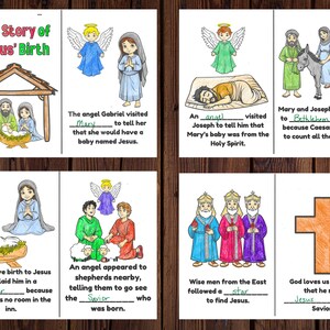 Christmas Nativity Story Birth of Jesus Coloring Book Craft, Advent ...