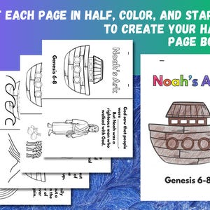Noah's Ark Printable, Sunday School Lesson, Kids Bible Study Craft ...