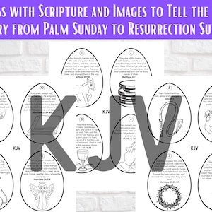 Resurrection Eggs Craft, Sunday School Easter Story Craft, Printable ...