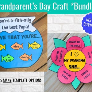 Printable Grandparent's Day Craft Bundle, Grandparents Day Activity ...