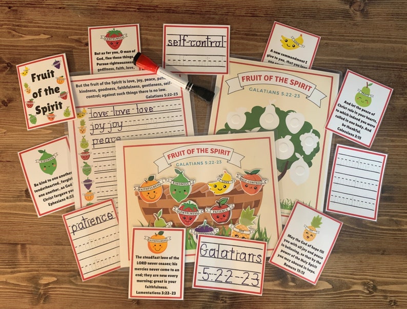 Fruit of the Spirit Printable, Galatians Bible Games for Kids, Sunday ...